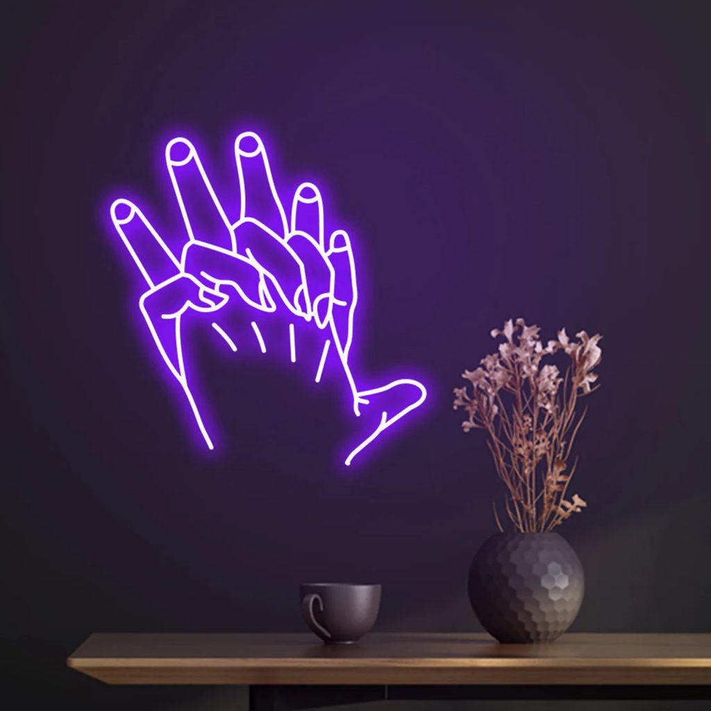 Hand in Hand Neon Sign | Liuyang Lamps