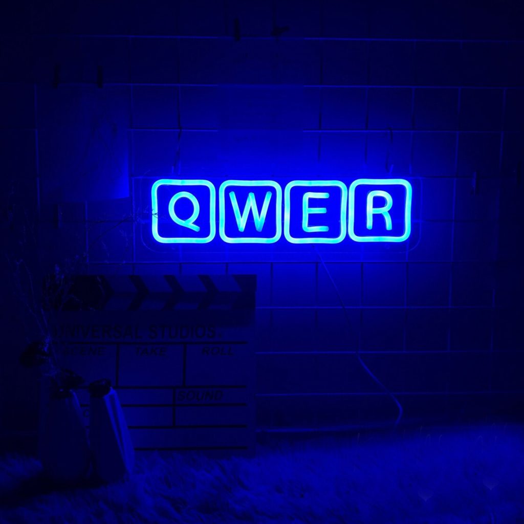 Keyboard Button QWER Game Neon Sign | Liuyang Lamps