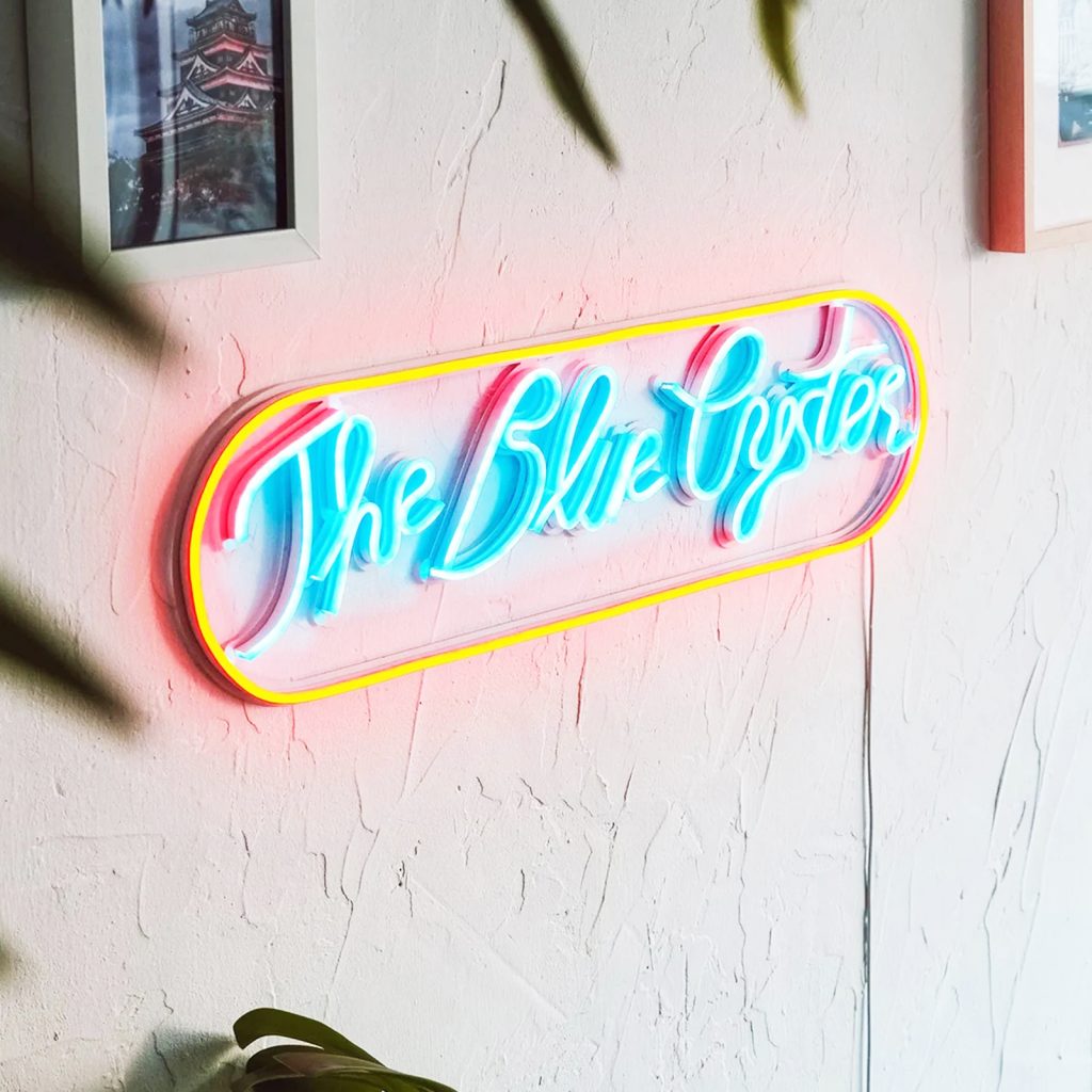 The Blue Oyster Aesthetic Neon Sign | Liuyang Lamps