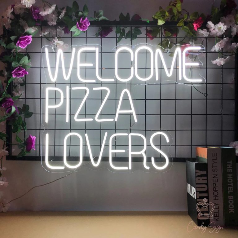 Welcome Pizza Lovers Neon Sign | Liuyang Lamps